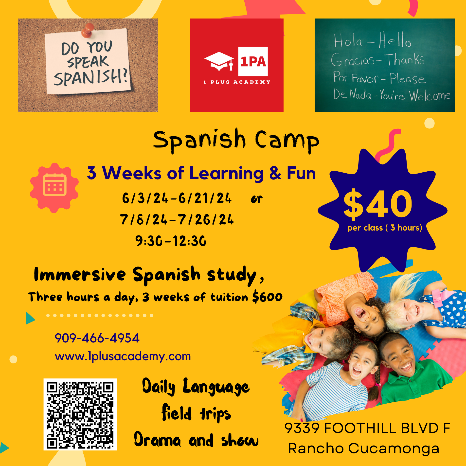 Spanish Camp – 1 Plus Academy